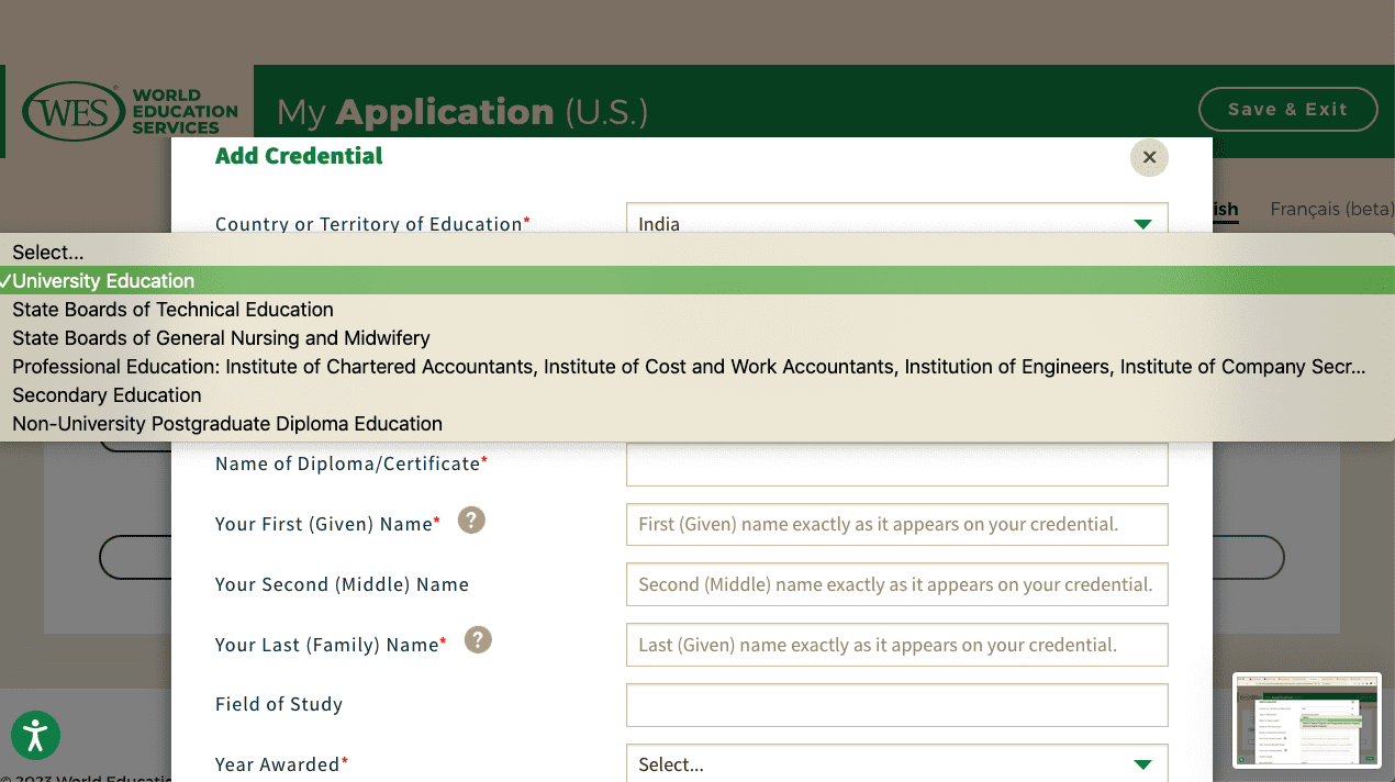 Guide To Apply WES Evaluation - Edvantage Solution
